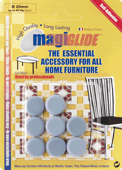 magiGLIDE® PTFE Gleiter mit Schraube und Clip, 2,25